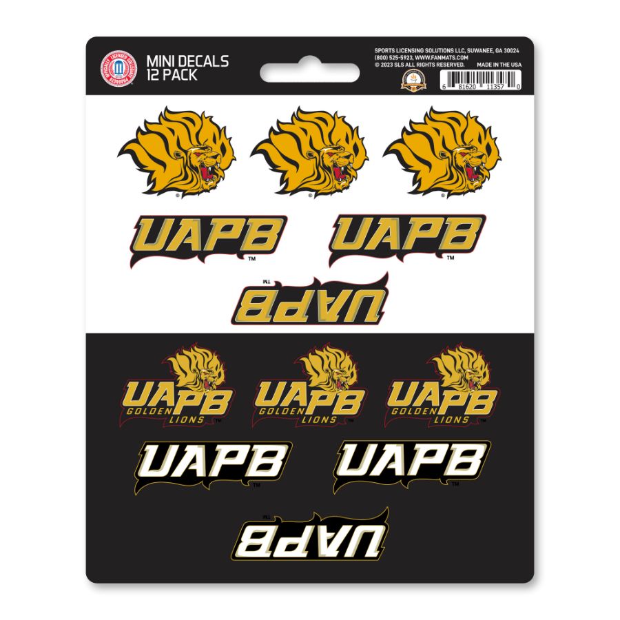 University Of Arkansas-Pine Bluff Golden Lions - Set Of 12 Sticker ...