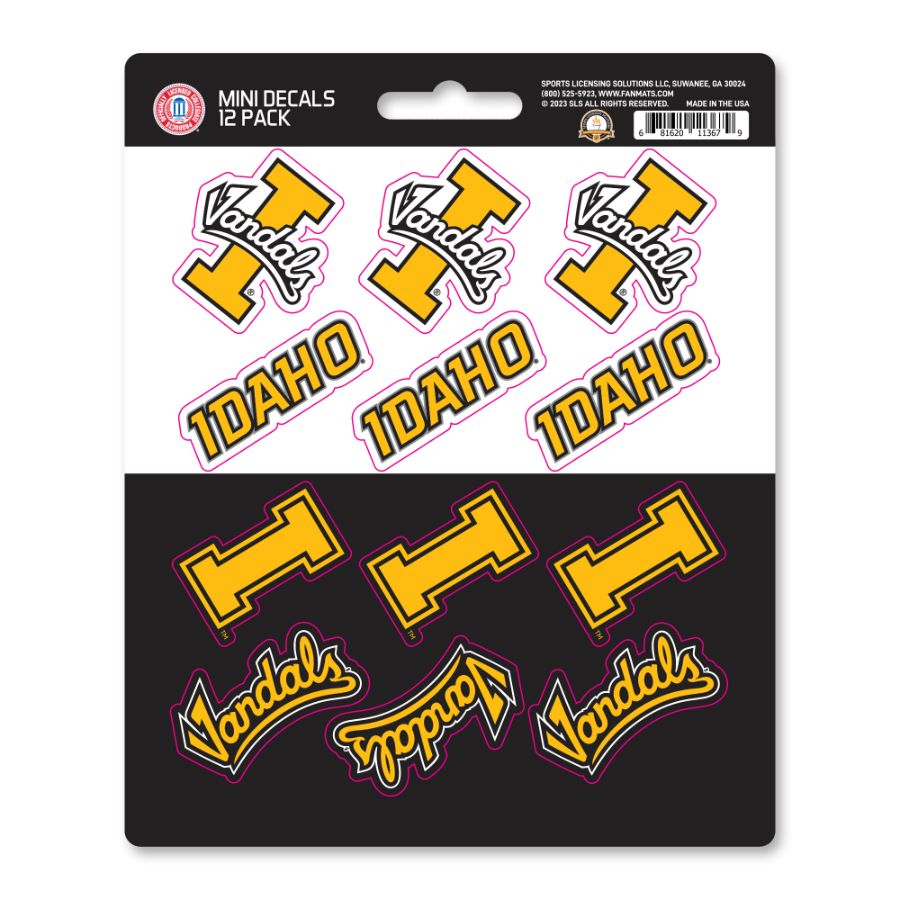 University Of Idaho Vandals - Set Of 12 Sticker Sheet at Sticker Shoppe