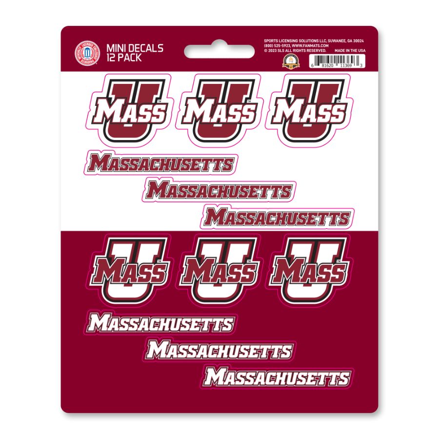 University Of Massachusetts-Amherst Minutemen - Set Of 12 Sticker Sheet ...