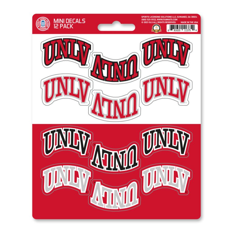 University of Nevada-Las Vegas UNLV Rebels - Set Of 12 Sticker Sheet at ...