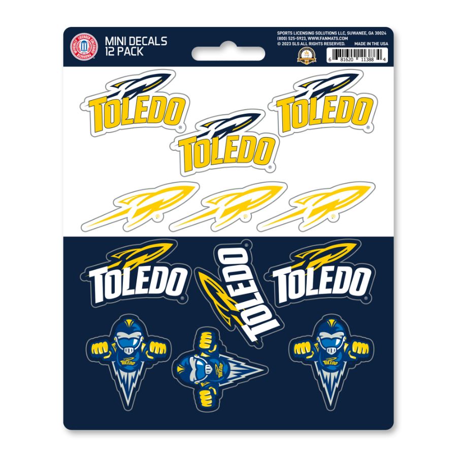 University Of Toledo Rockets - Set Of 12 Sticker Sheet at Sticker Shoppe