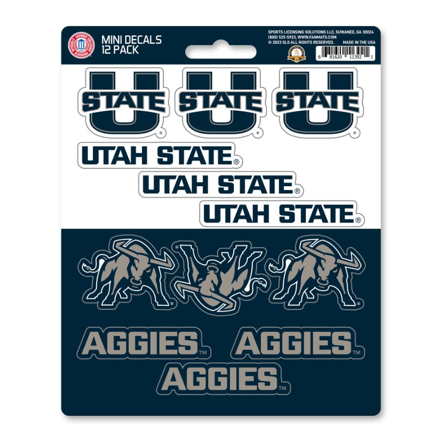 Utah State University Aggies - Set Of 12 Sticker Sheet at Sticker Shoppe