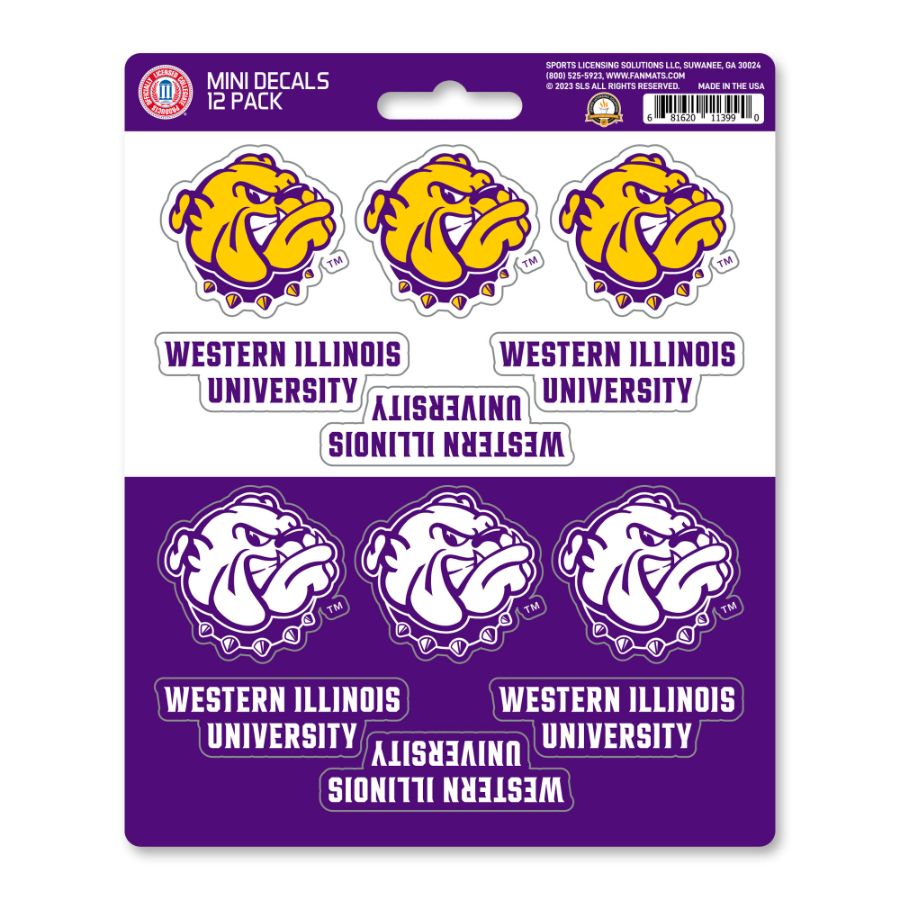 Western Illinois University Leathernecks - Set Of 12 Sticker Sheet at ...