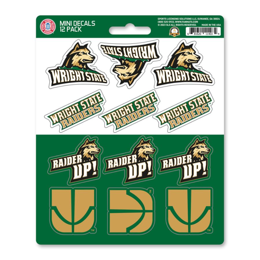 Wright State University Raiders - Set Of 12 Sticker Sheet at Sticker Shoppe