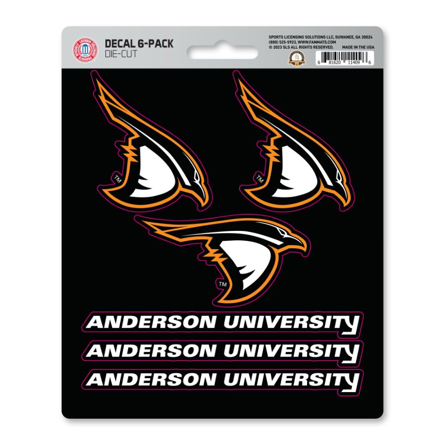 Anderson University Ravens - Set Of 6 Sticker Sheet at Sticker Shoppe