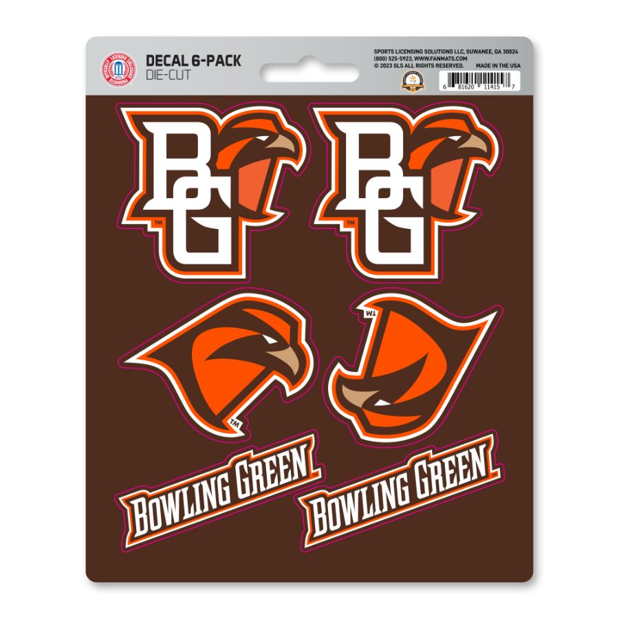 Bowling Green State - Set Of 6 Sticker Sheet at Sticker Shoppe