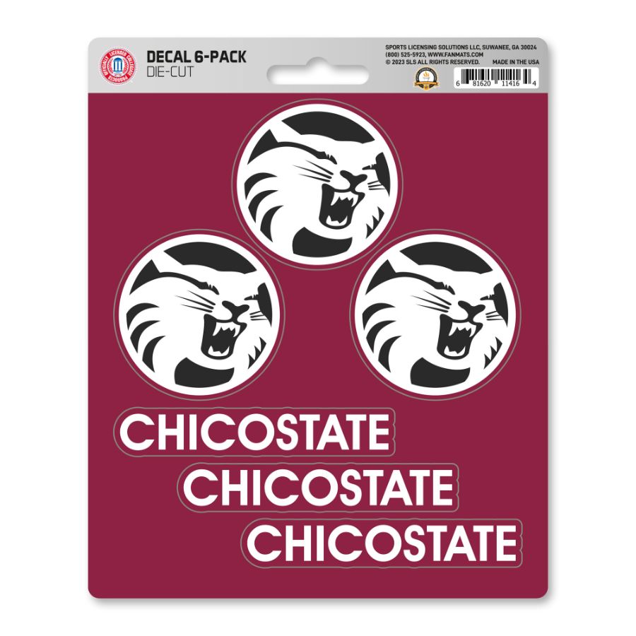 California State University-Chico Wildcats - Set Of 6 Sticker Sheet at ...