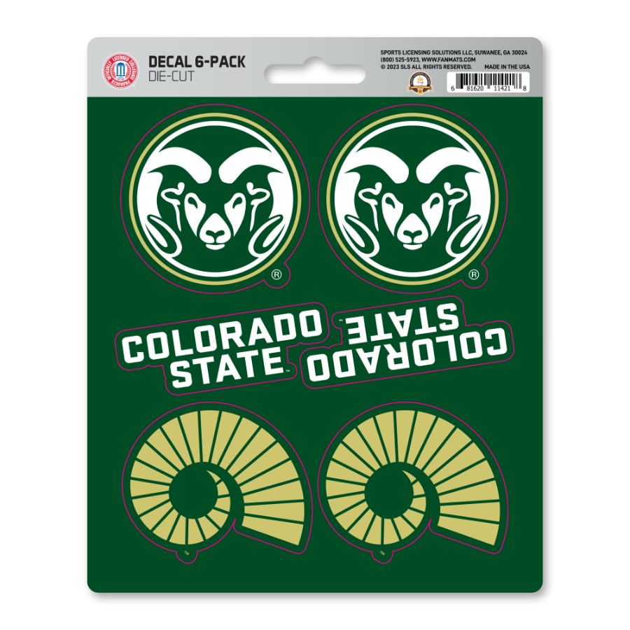 Colorado State University Rams - Set Of 6 Sticker Sheet at Sticker Shoppe