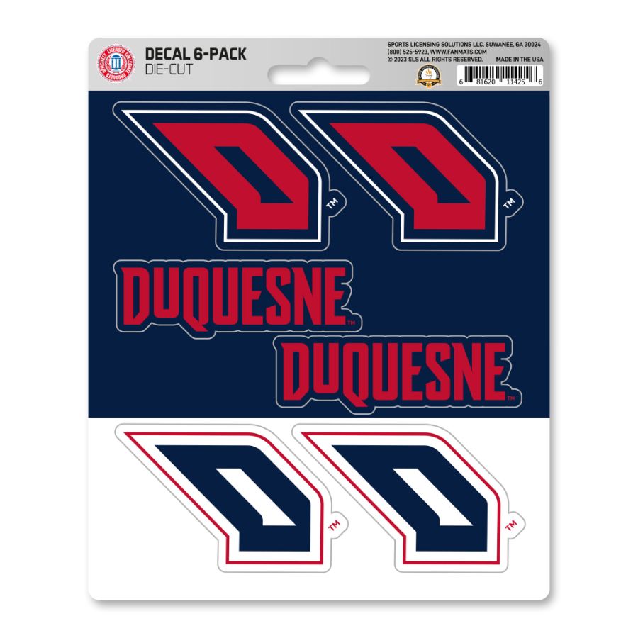 Duquesne University Dukes - Set Of 6 Sticker Sheet at Sticker Shoppe