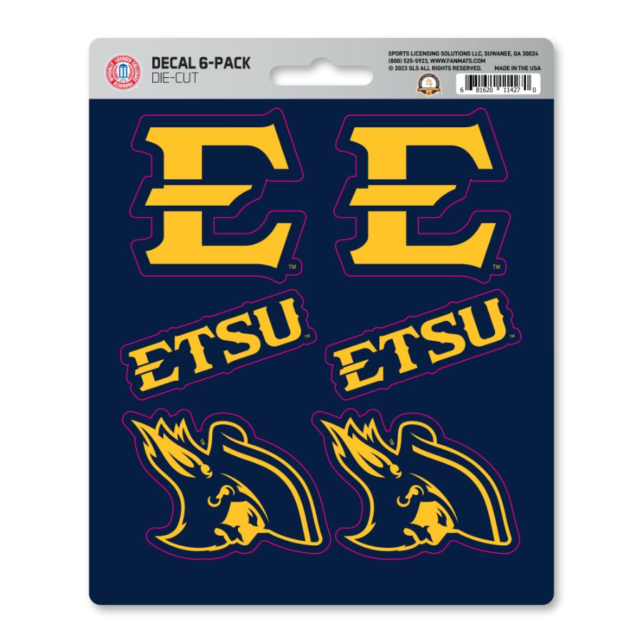 East Tennessee State University Buccaneers - Set Of 6 Sticker Sheet at ...