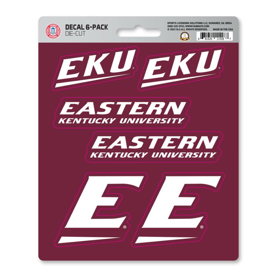 Eastern Kentucky University Colonels EKU - Set Of 6 Sticker Sheet at ...