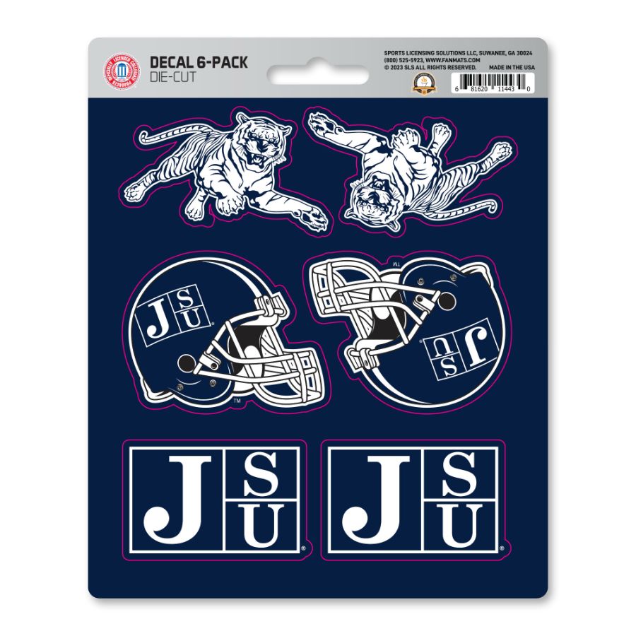 Jackson State University Tigers - Set Of 6 Sticker Sheet at Sticker Shoppe