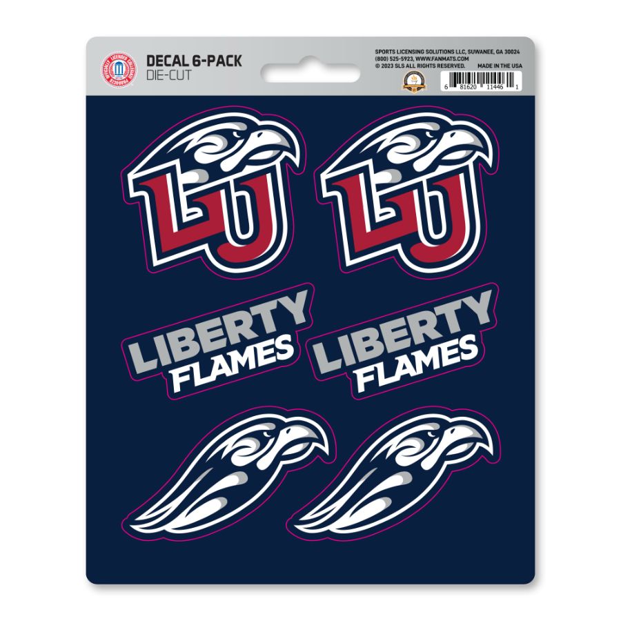 Liberty University Flames - Set Of 6 Sticker Sheet at Sticker Shoppe