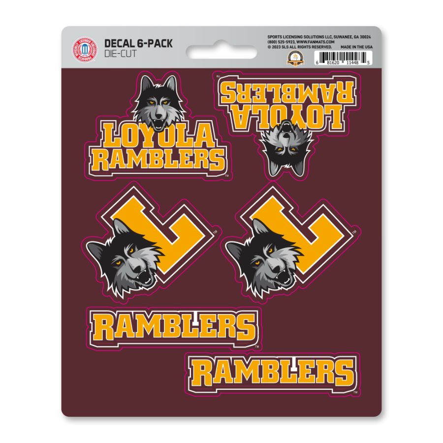 Loyola University Ramblers - Set Of 6 Sticker Sheet at Sticker Shoppe