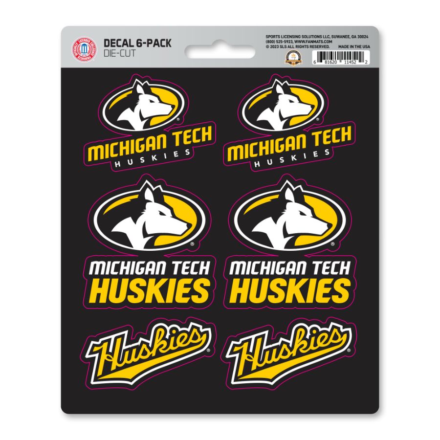 Michigan Technological University Huskies - Set Of 6 Sticker Sheet at ...