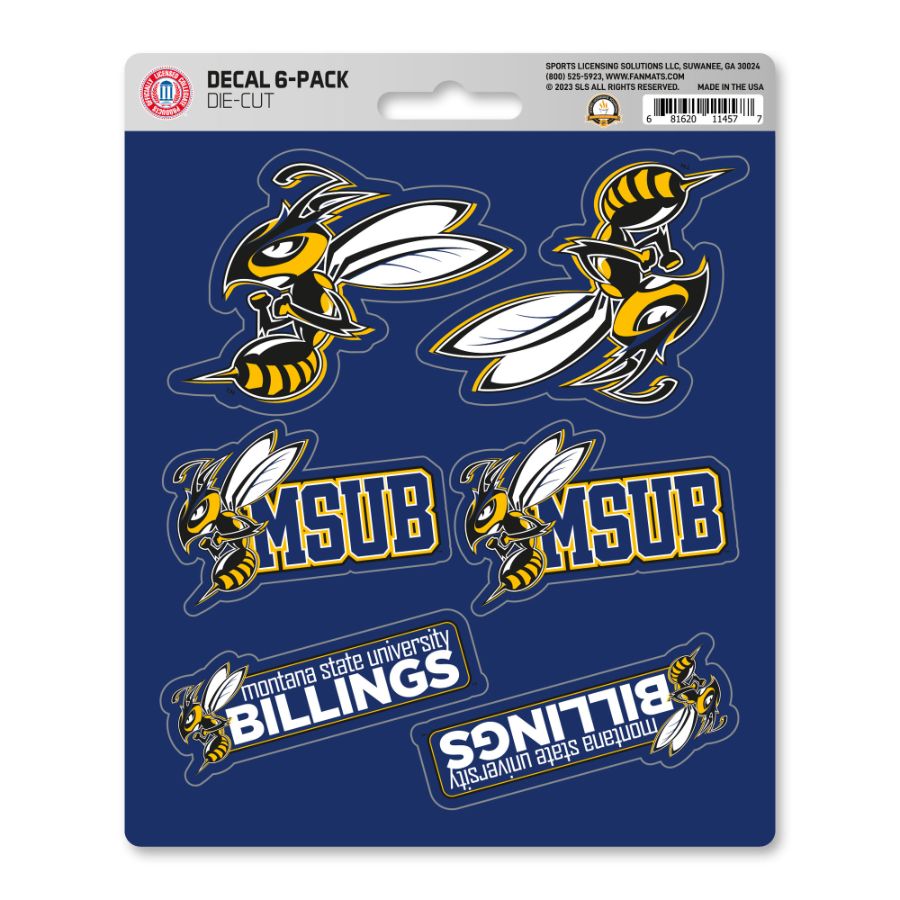 Montana State Billings - Set Of 6 Sticker Sheet at Sticker Shoppe