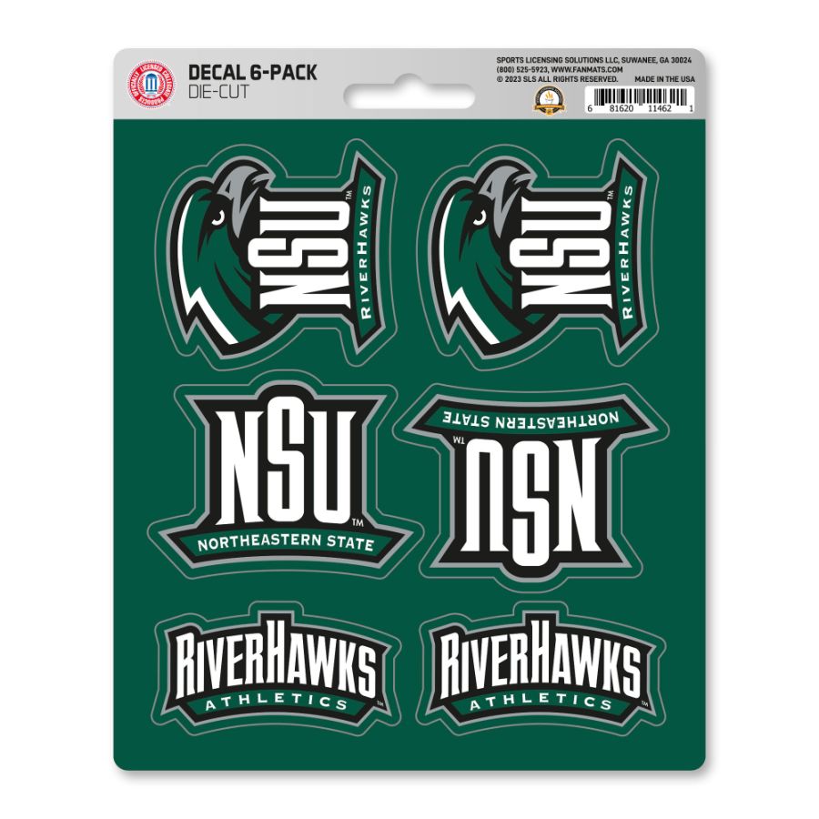 Northeastern State University RiverHawks - Set Of 6 Sticker Sheet at ...
