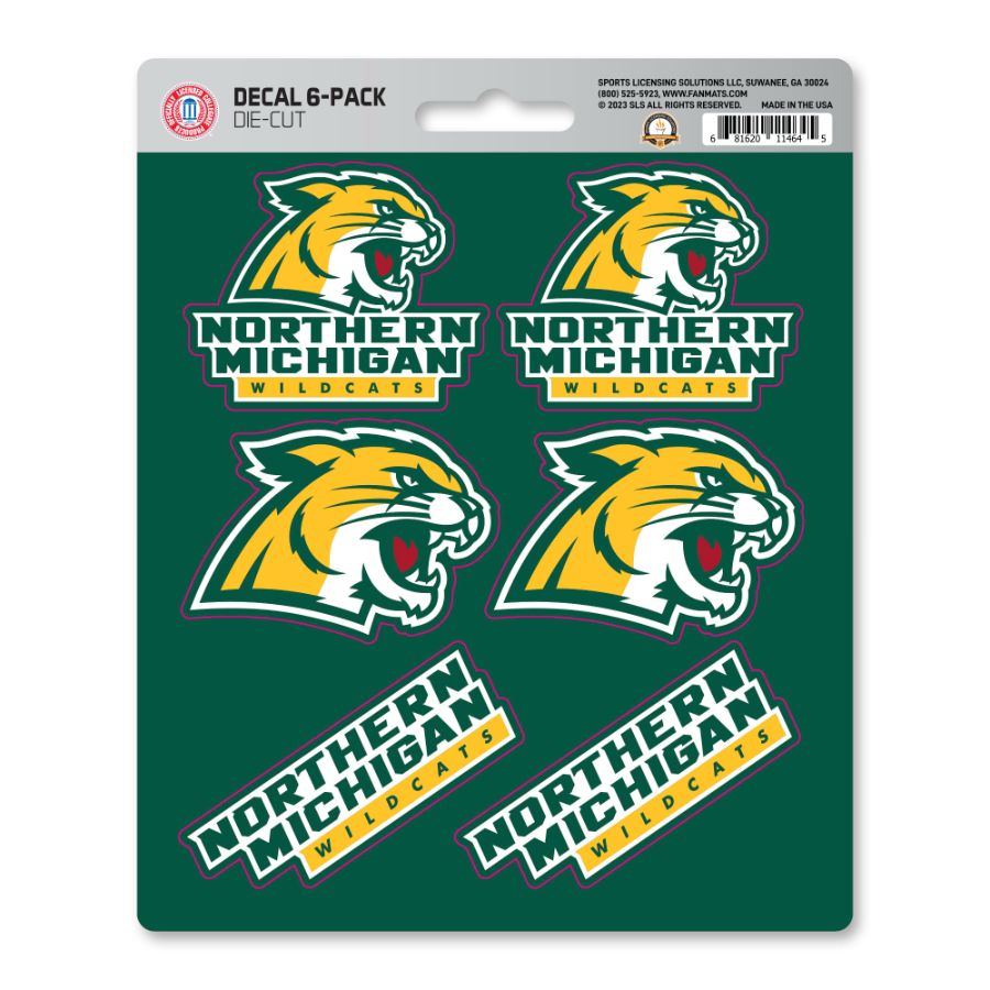 Northern Michigan University Wildcats - Set Of 6 Sticker Sheet at ...