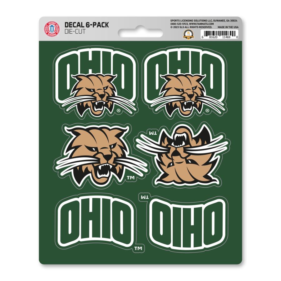 Ohio University Bobcats - Set Of 6 Sticker Sheet at Sticker Shoppe