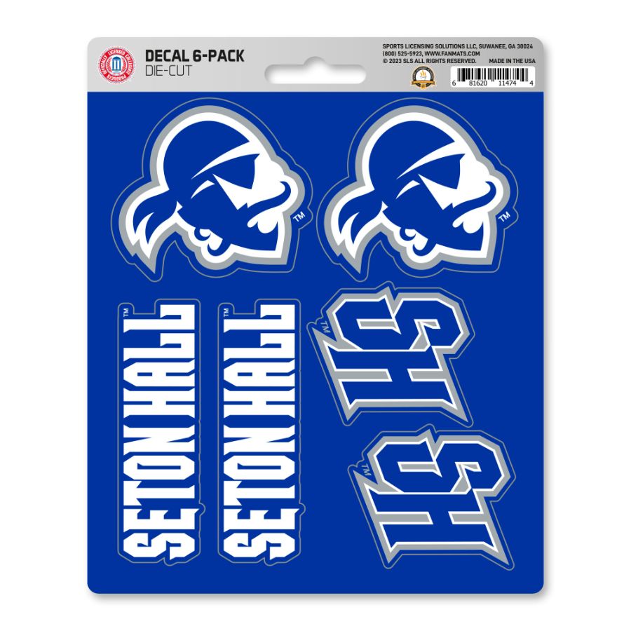 Seton Hall University Pirates - Set Of 6 Sticker Sheet at Sticker Shoppe