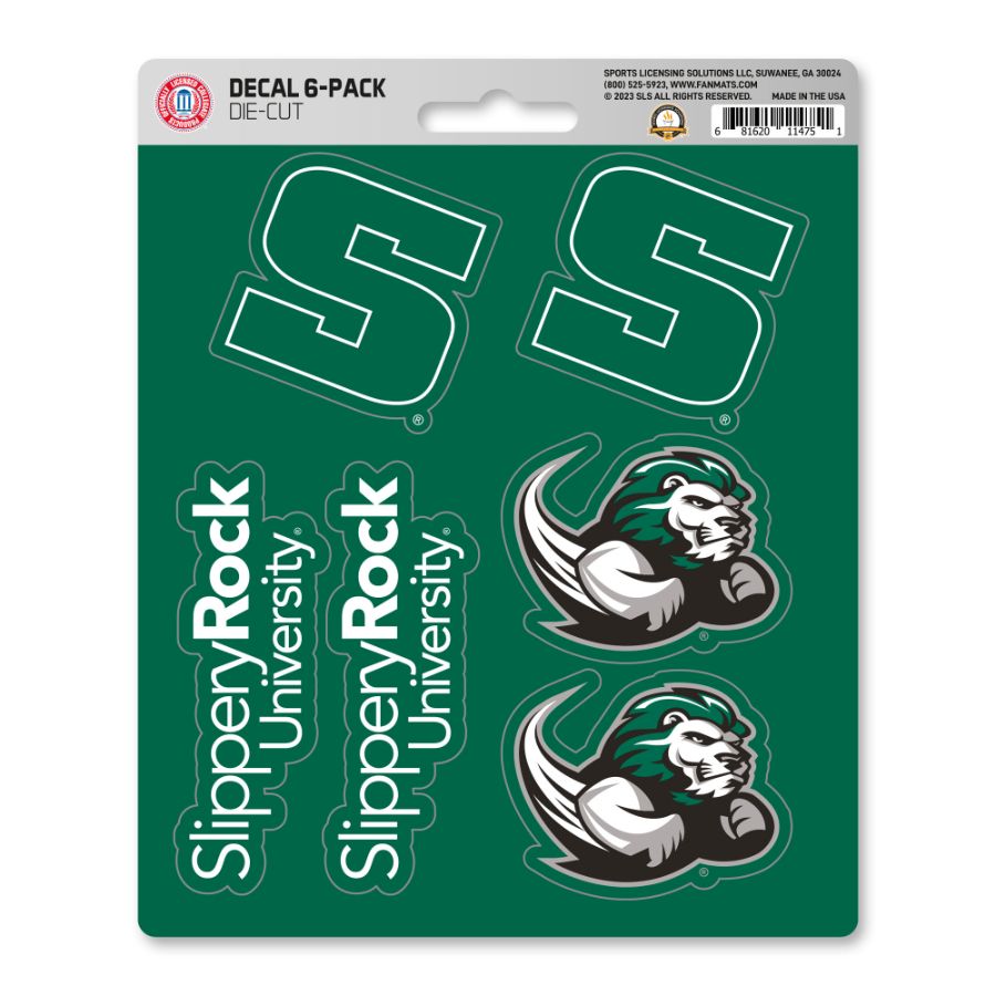 Slippery Rock University The Rock - Set Of 6 Sticker Sheet at Sticker ...