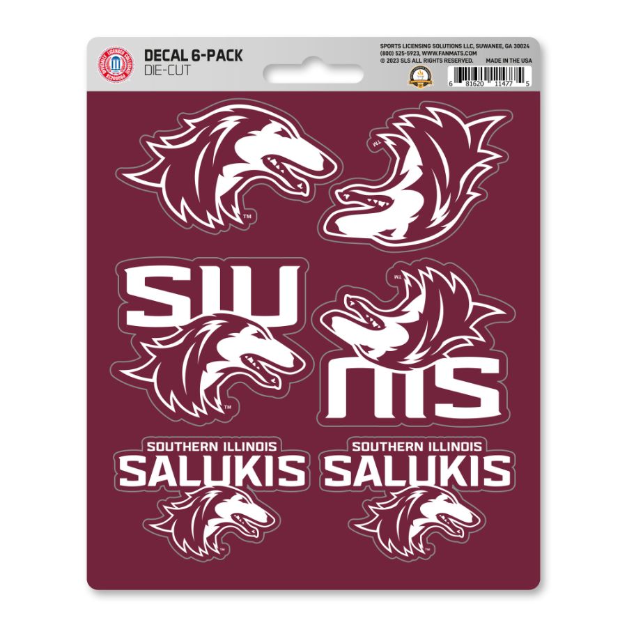 Southern Illinois University Salukis - Set Of 6 Sticker Sheet at ...