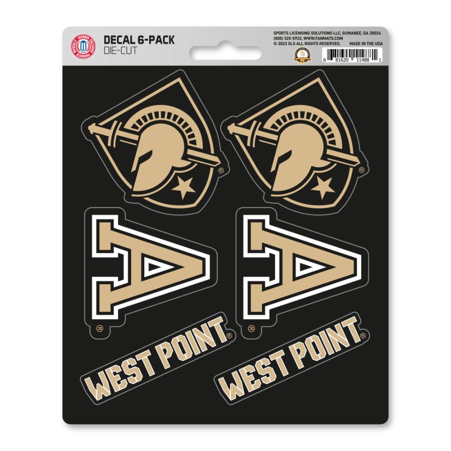 West Point Army Black Knights - Set Of 6 Sticker Sheet at Sticker Shoppe