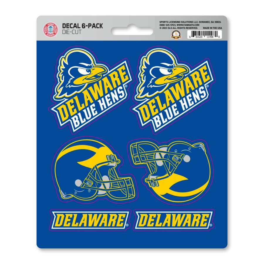 University Of Delaware Blue Hens - Set Of 6 Sticker Sheet at Sticker Shoppe