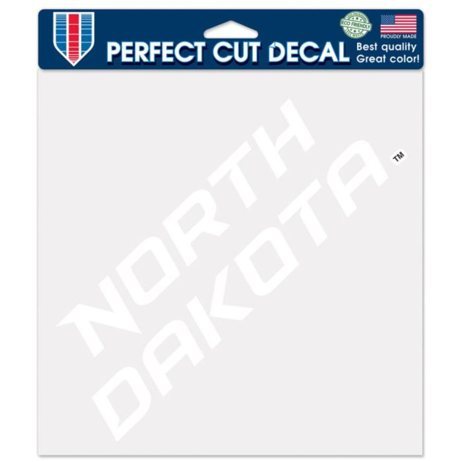 University Of North Dakota Fighting Hawks - 8x8 White Die Cut Decal at ...