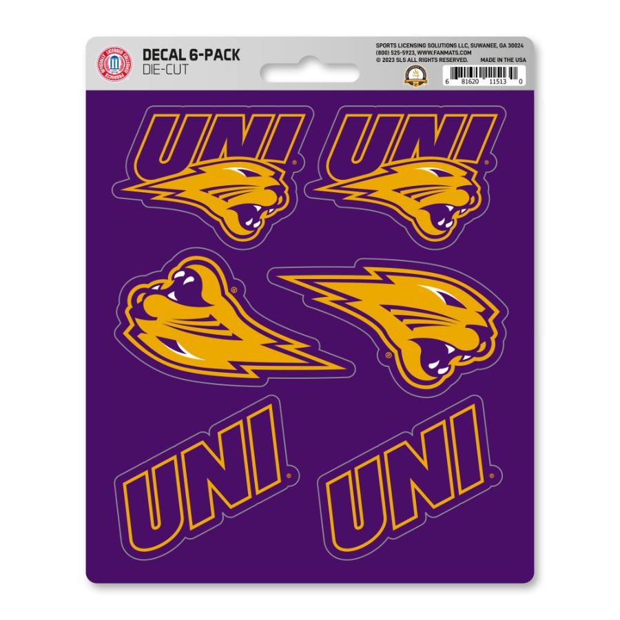 Northern Iowa University Panthers - Set Of 6 Sticker Sheet at Sticker ...