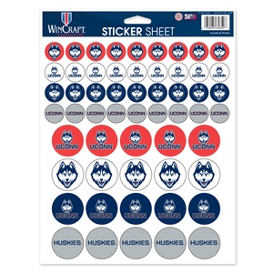 University Of Connecticut UCONN Huskies - 8.5x11 Family Sticker Sheet ...