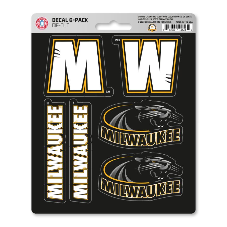 University Of Wisconsin-Milwaukee Panthers - Set Of 6 Sticker Sheet at ...