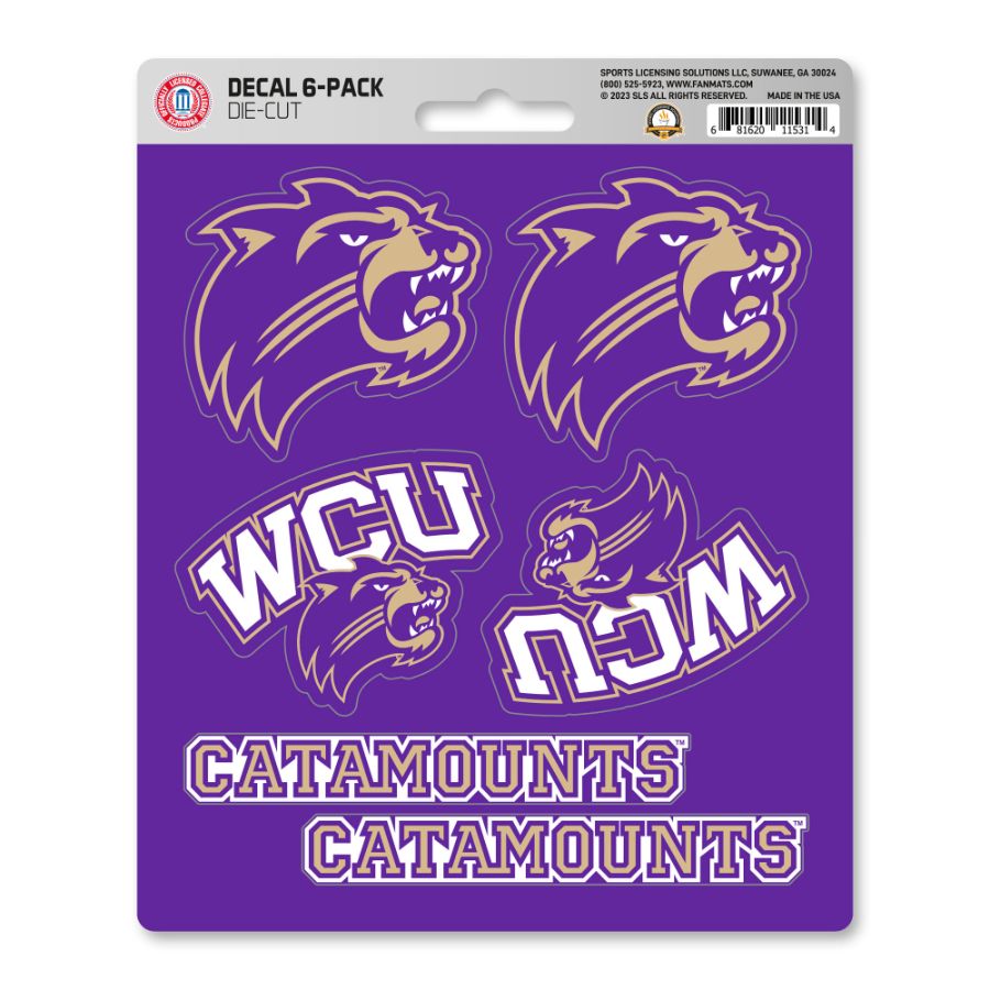 Western Carolina University Catamounts - Set Of 6 Sticker Sheet at ...