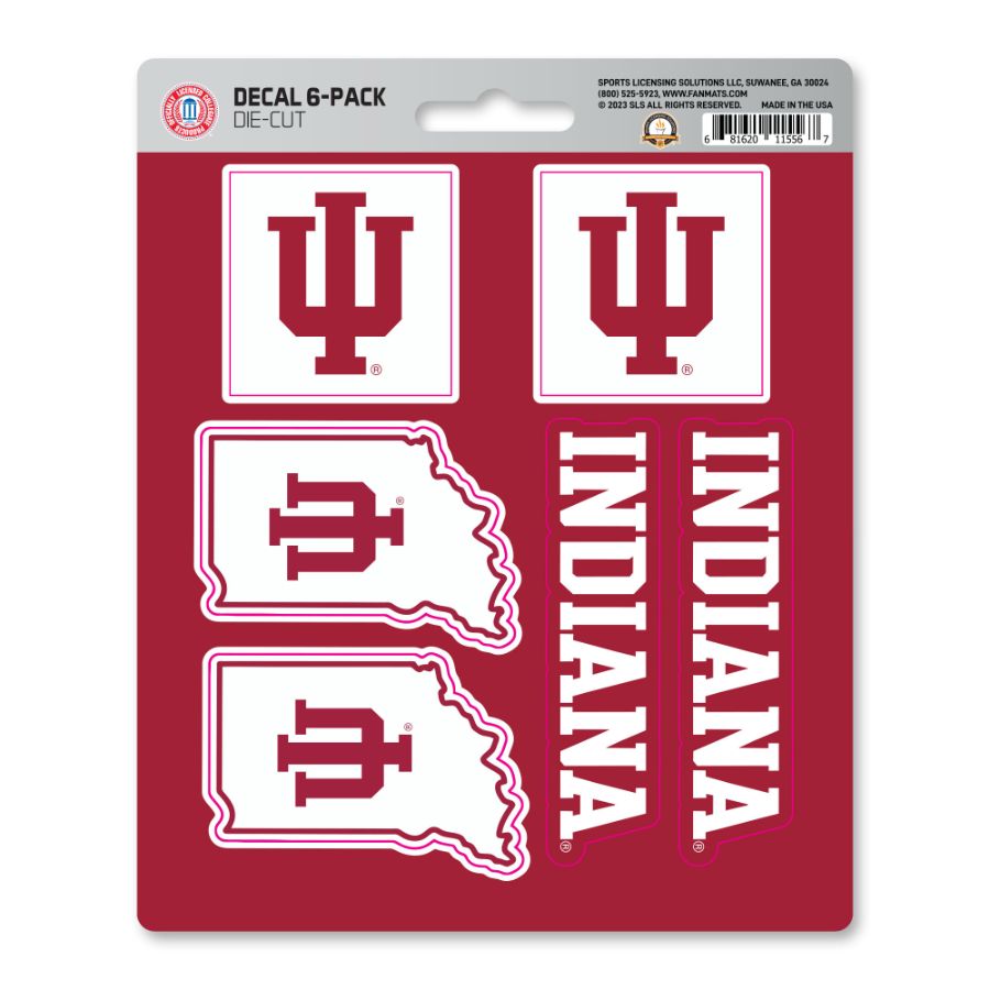 Indiana University Hoosiers - Set Of 6 Sticker Sheet at Sticker Shoppe