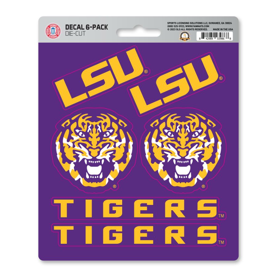 Louisiana State University LSU Tigers - Set Of 6 Sticker Sheet at ...