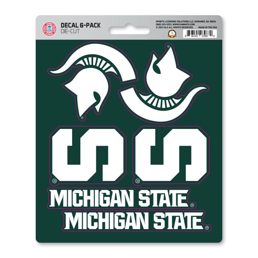 Michigan State University Spartans - Set Of 6 Sticker Sheet at Sticker ...