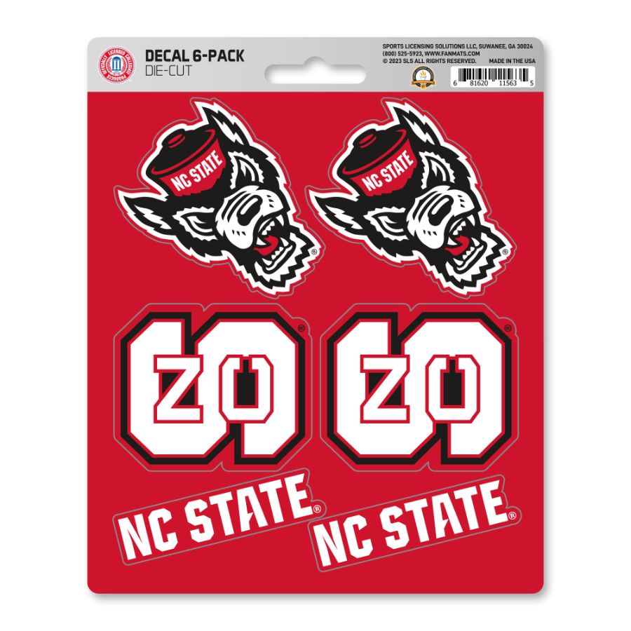 North Carolina State University Wolfpack - Set Of 6 Sticker Sheet at ...