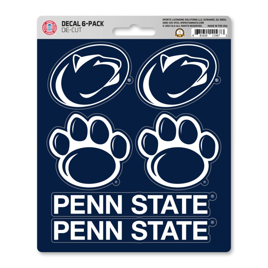 Penn State University Nittany Lions - Set Of 6 Sticker Sheet at Sticker ...