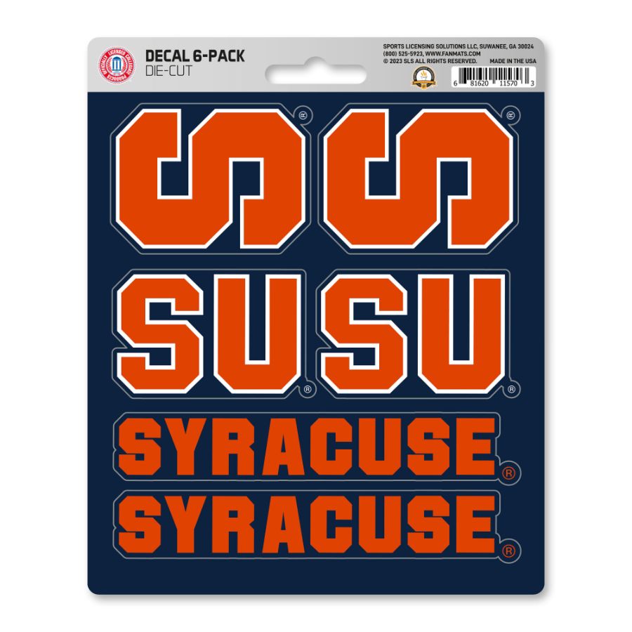 Syracuse University Orange - Set Of 6 Sticker Sheet at Sticker Shoppe