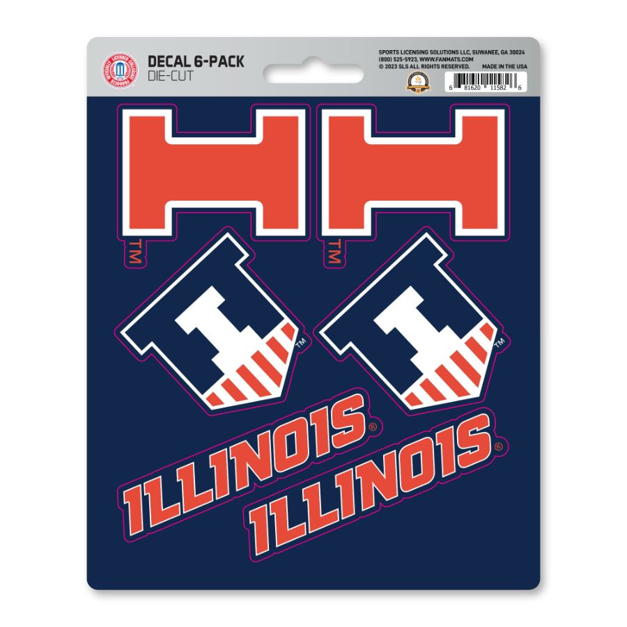 Illinois - Set Of 6 Sticker Sheet at Sticker Shoppe