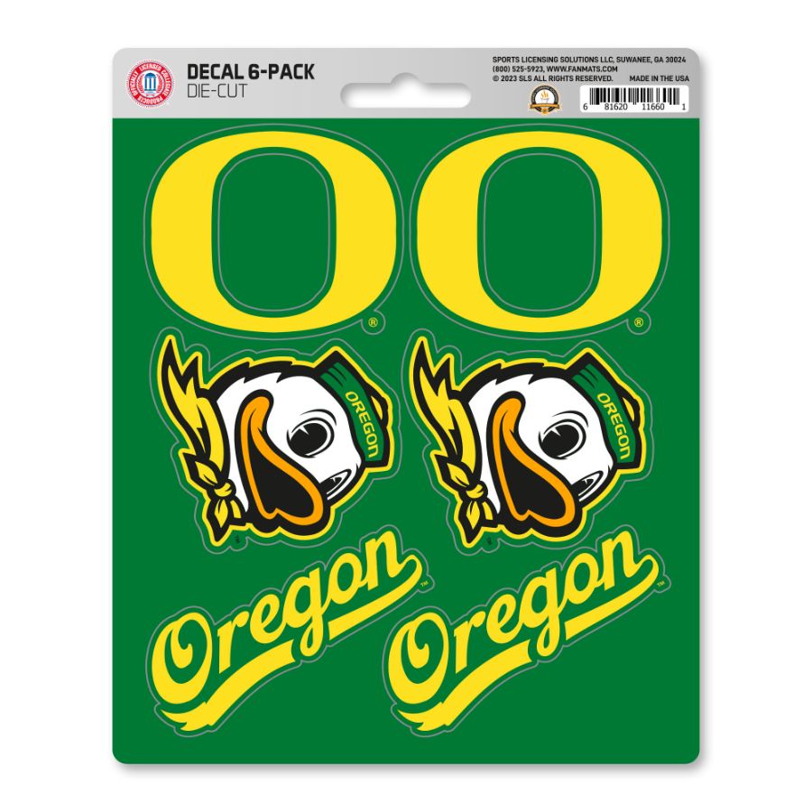 University Of Oregon Ducks - Set Of 6 Sticker Sheet at Sticker Shoppe