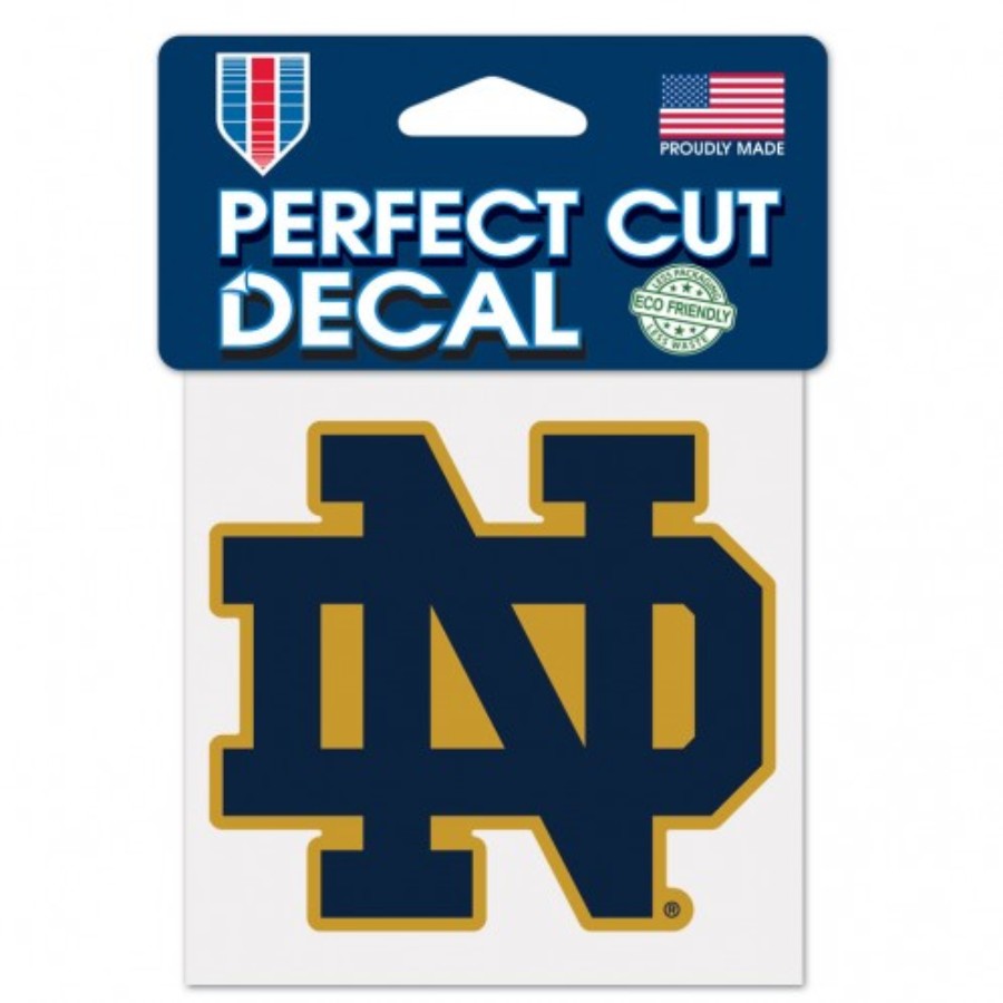 University Of Notre Dame Fighting Irish Blue On Gold - 4x4 Die Cut ...