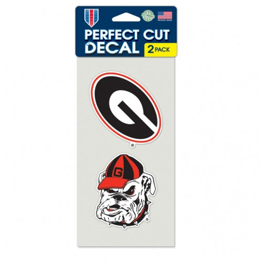 University Of Georgia Bulldogs - Set of Two 4x4 Die Cut Decals at ...