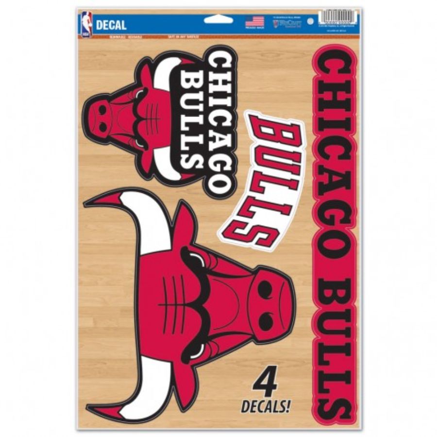 Chicago Bulls - Set of 4 Ultra Decals at Sticker Shoppe