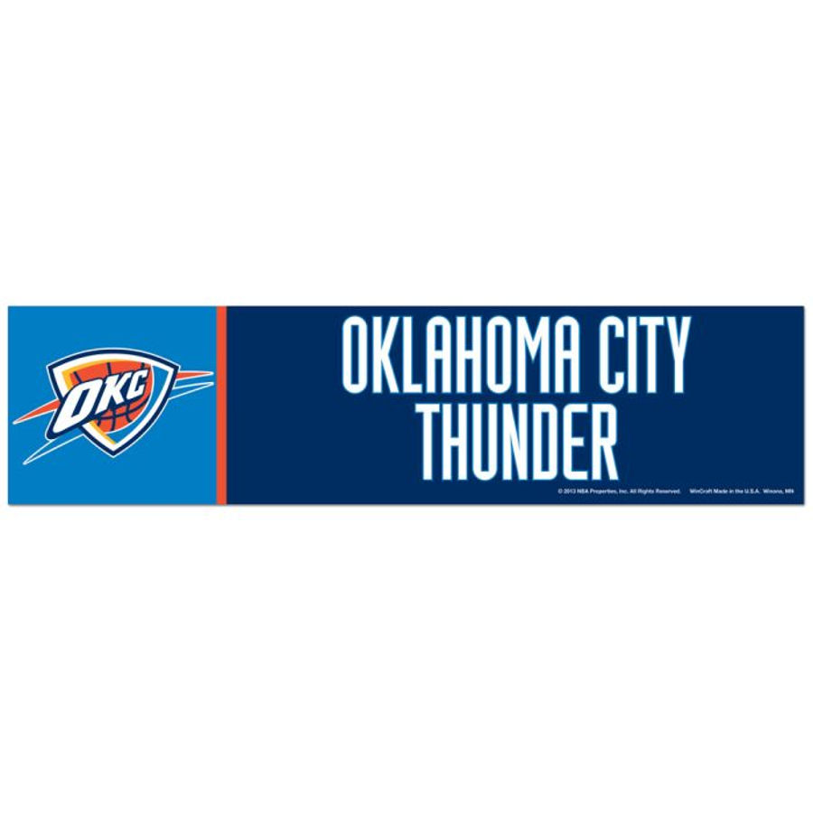 Oklahoma City Thunder - 3x12 Bumper Sticker Strip at Sticker Shoppe