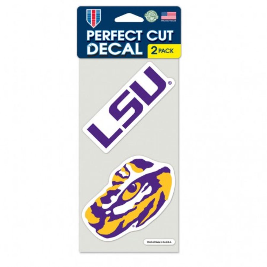 Louisiana State University LSU Tigers - Set of Two 4x4 Die Cut Decals ...