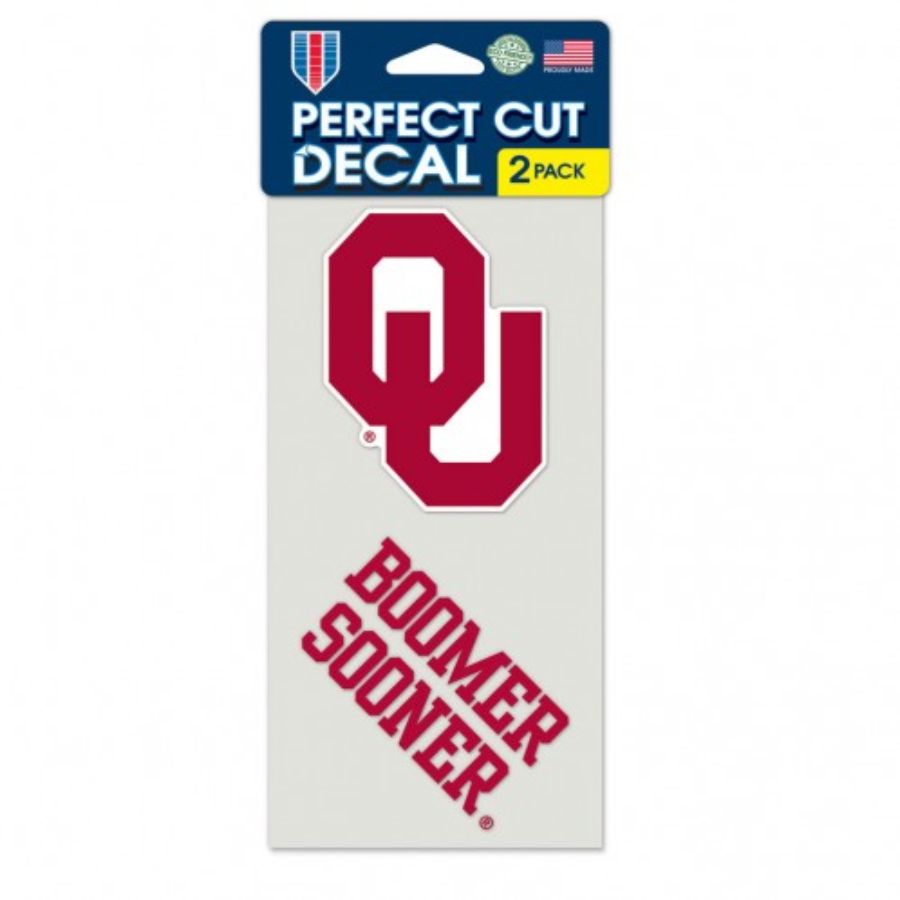 University Of Oklahoma Sooners - Set of Two 4x4 Die Cut Decals at ...
