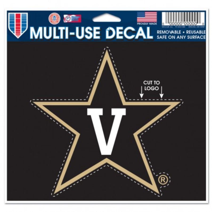 Vanderbilt University Commodores - 4.5x5.75 Die Cut Multi Use Ultra ...