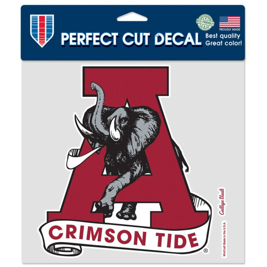 University of Alabama Crimson Tide Retro - 8x8 Full Color Die Cut Decal ...