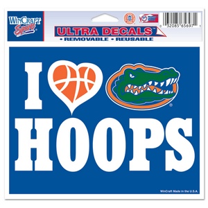I Love University Of Florida Gators Hoops - 5x6 Ultra Decal at Sticker ...